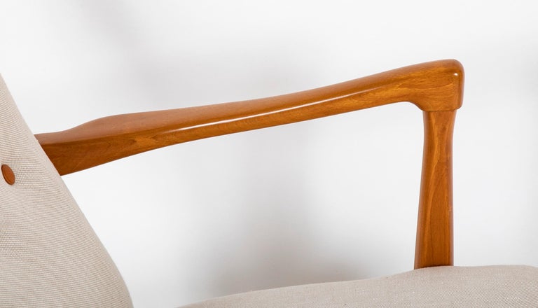 Pair of Mid-Century Danish Beechwood Easy Chairs For Sale at 1stDibs