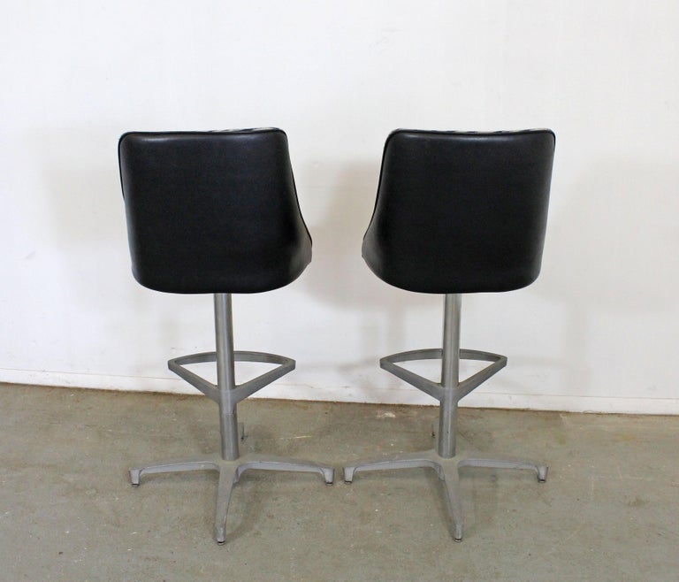 Pair of Midcentury Danish Modern Chromcraft Zebra Print Swivel Bar ...