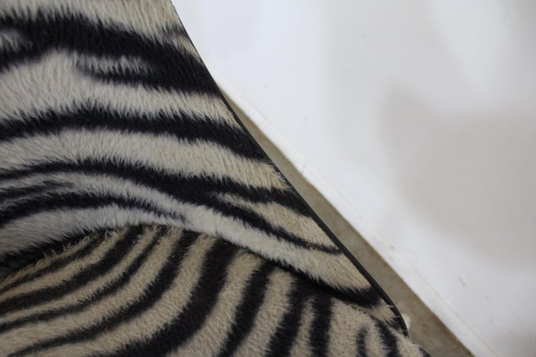 Pair of Midcentury Danish Modern Chromcraft Zebra Print Swivel Bar ...