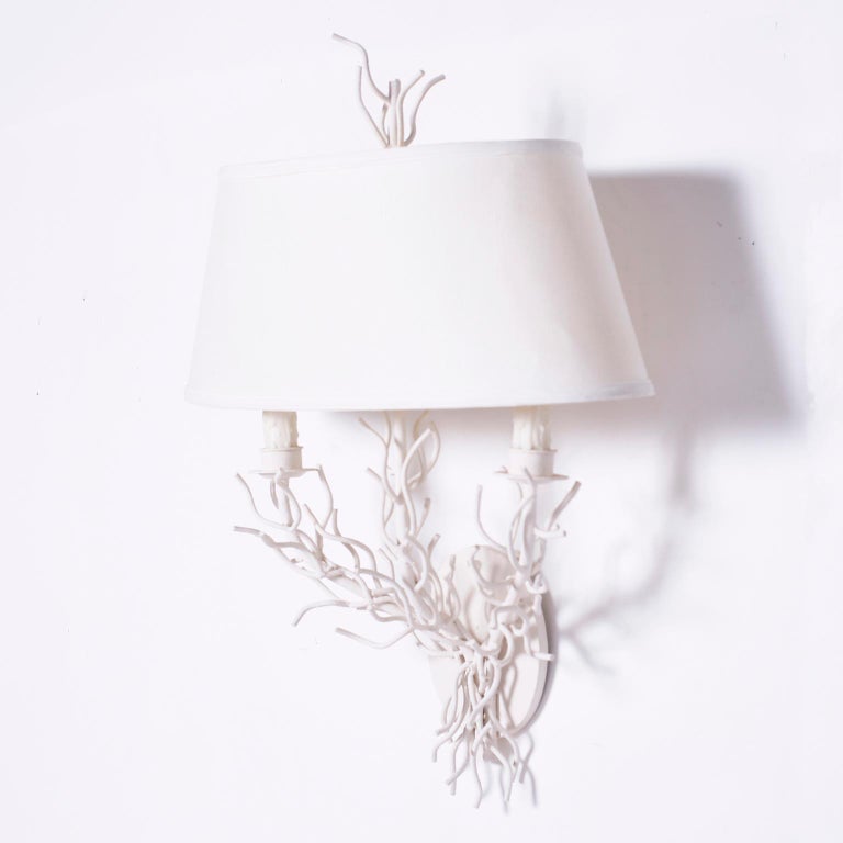 Pair of Midcentury Faux Coral Wall Sconces at 1stDibs