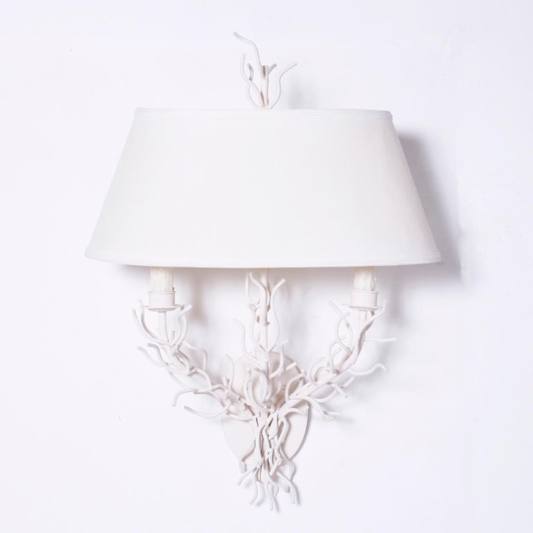 Pair of Midcentury Faux Coral Wall Sconces at 1stDibs