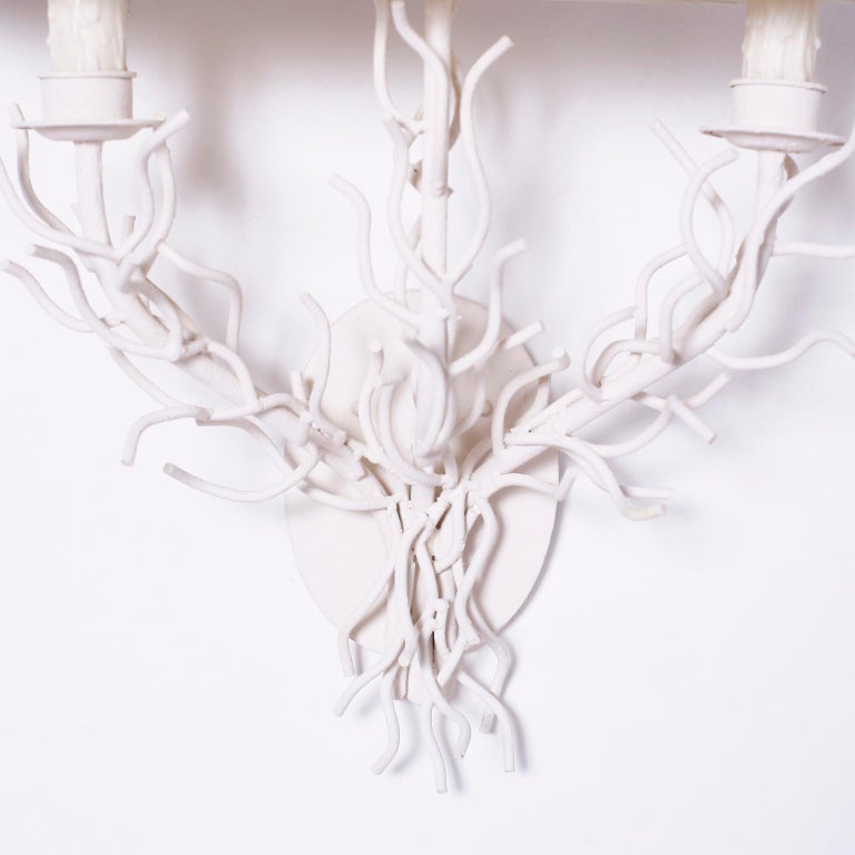 Pair of Midcentury Faux Coral Wall Sconces at 1stDibs
