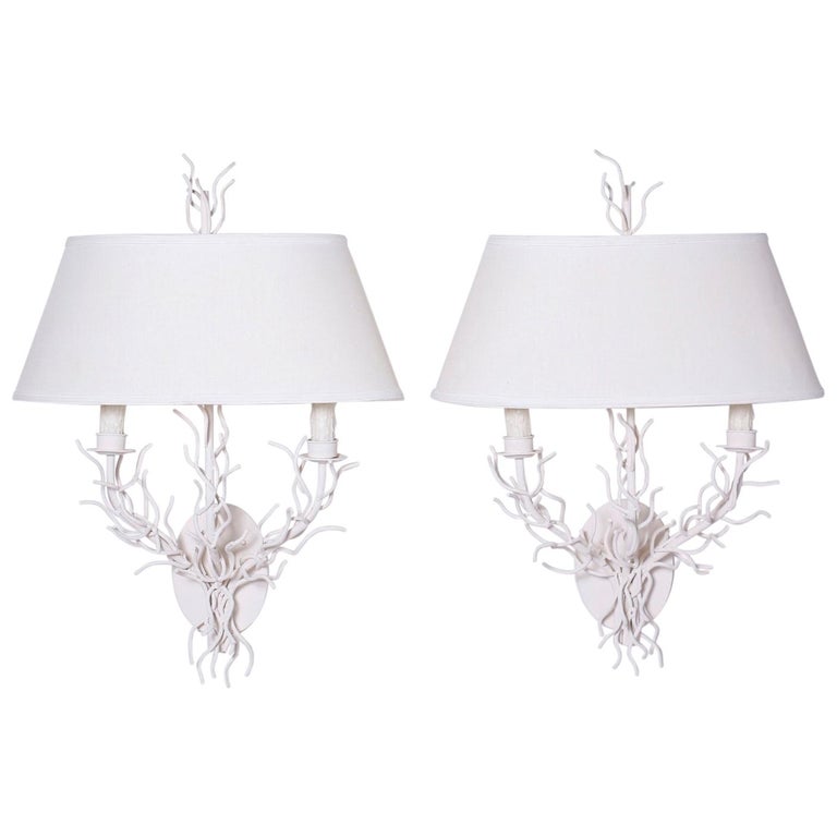 Pair of Midcentury Faux Coral Wall Sconces at 1stDibs