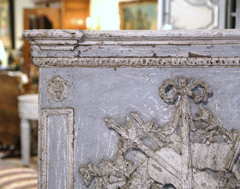 Pair of Mid-Century French Carved and Painted Trumeaux Mirrors from ...