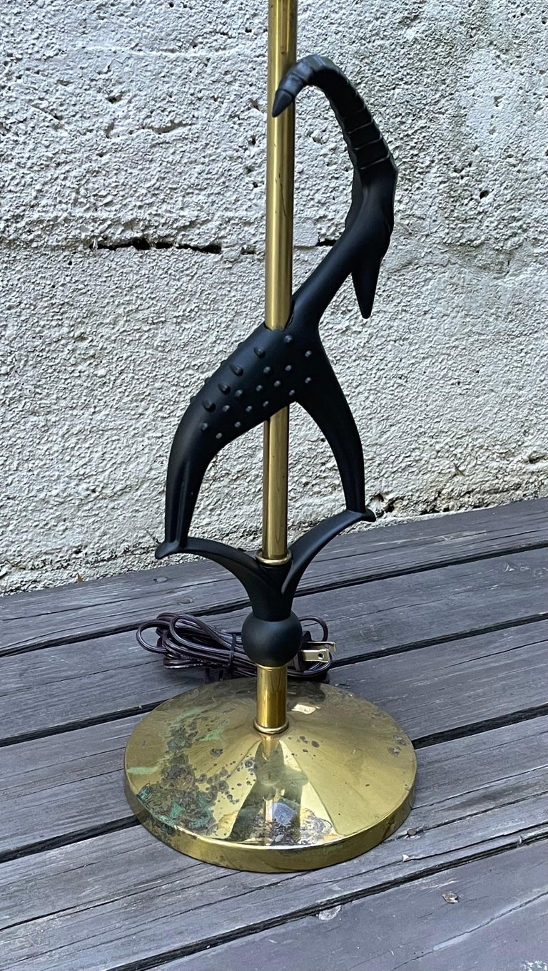 Pair of Mid-Century Gazelle Sculptural Table Lamps by Rembrandt Lamp ...