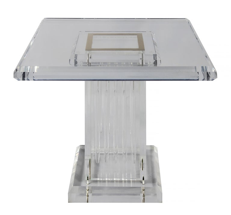 Pair of Mid-Century Italian Plexiglass Side/ Sofa Tables at 1stDibs