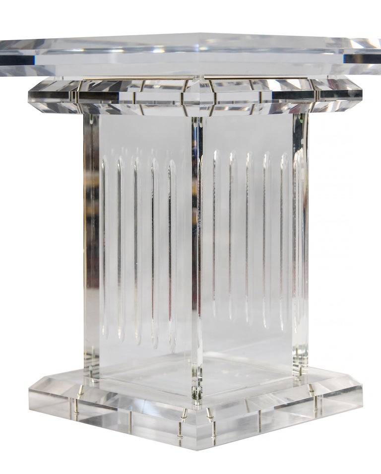 Pair of Mid-Century Italian Plexiglass Side/ Sofa Tables For Sale at ...