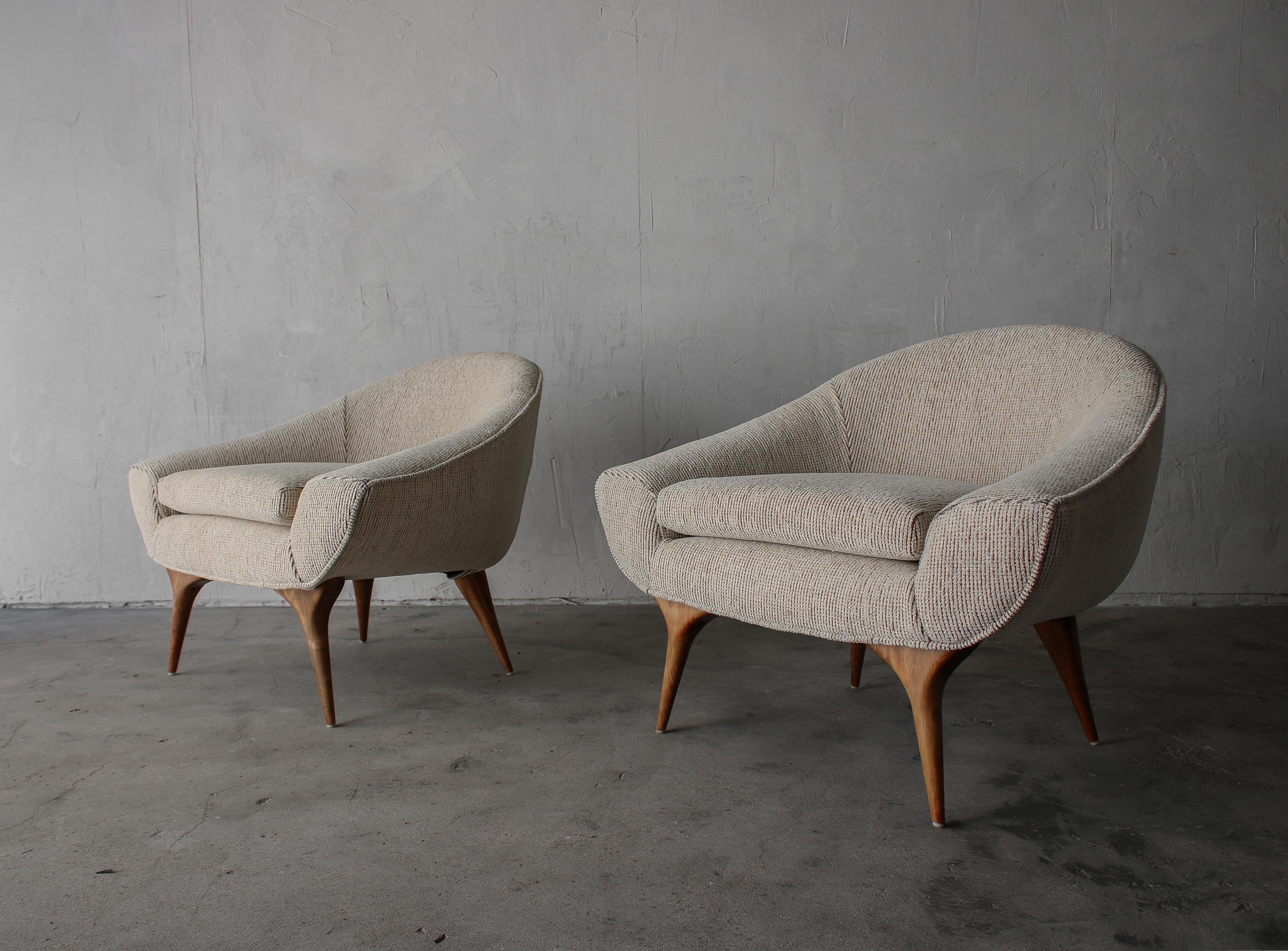 Modernist Karpen Lounge Chairs at 1stDibs