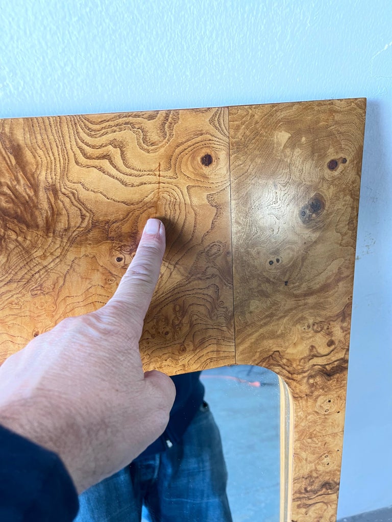 Pair of Midcentury Milo Baughman Style Roland Carter for Lane Burl Wood ...