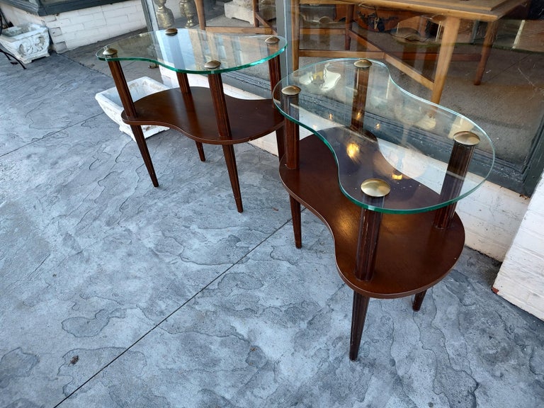 Pair of Mid-Century Modern Art Deco Cloud Tables Attributed to Gilbert ...