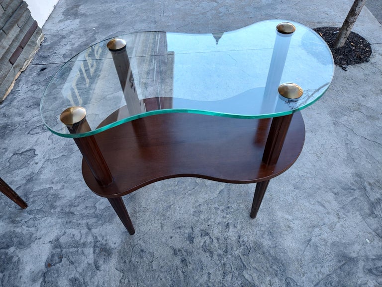 Pair of Mid-Century Modern Art Deco Cloud Tables Attributed to Gilbert ...