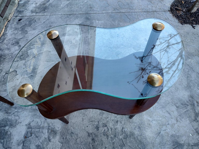 Pair of Mid-Century Modern Art Deco Cloud Tables Attributed to Gilbert ...