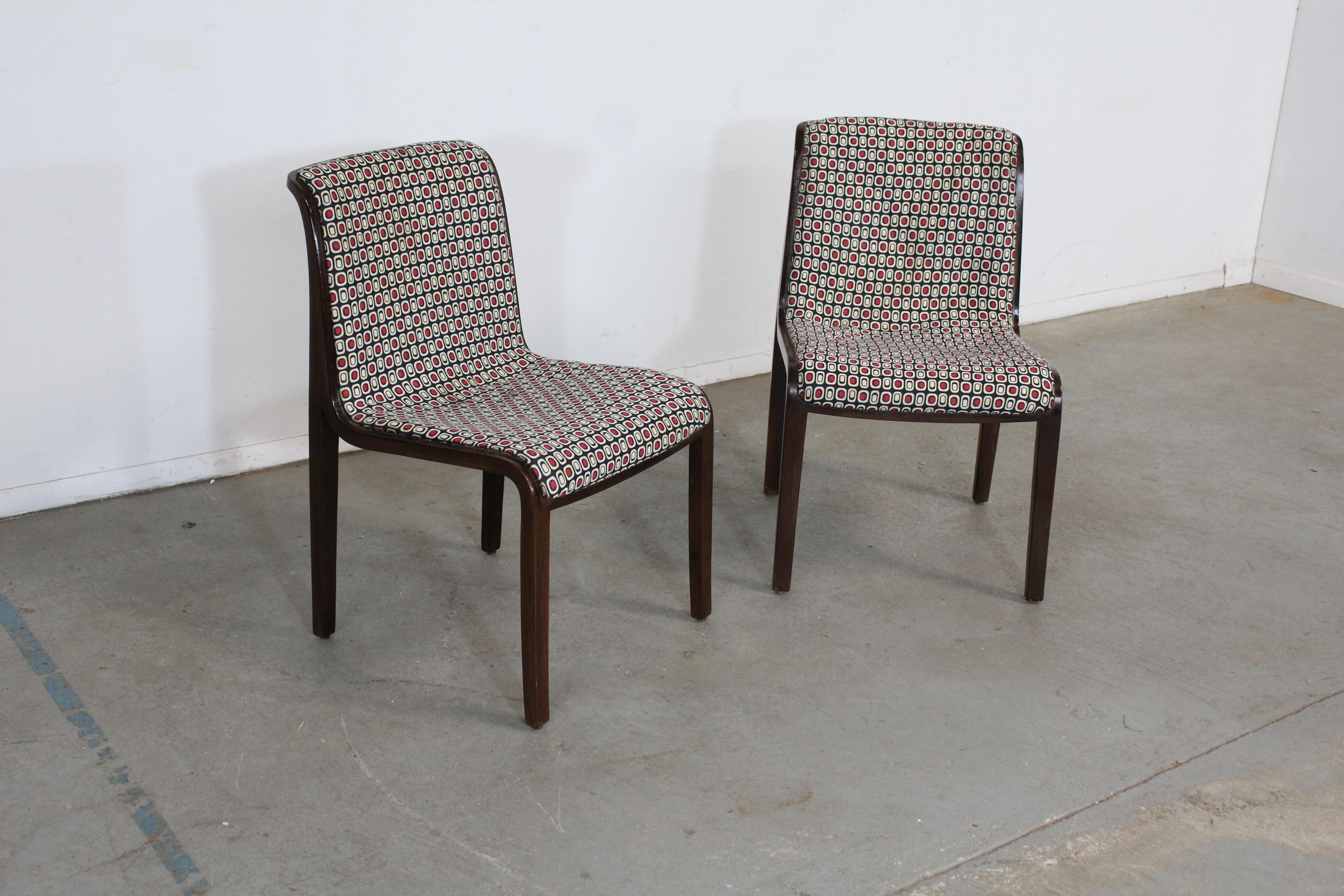 Pair of Mid Century Modern Bill Stephens Knoll Black Walnut Side Chairs ...