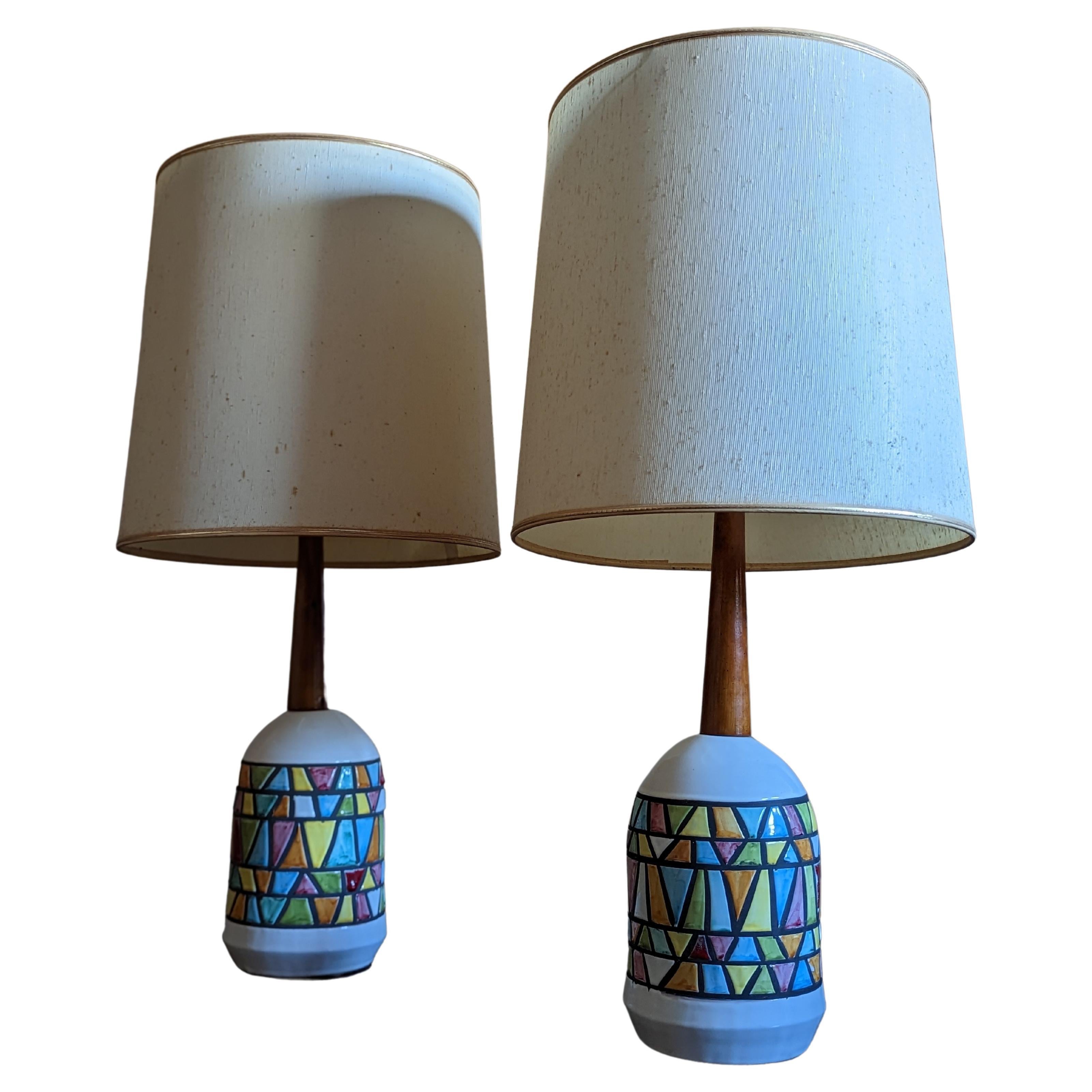 Pair of Mid-Century Modern Bitossi Lamps at 1stDibs