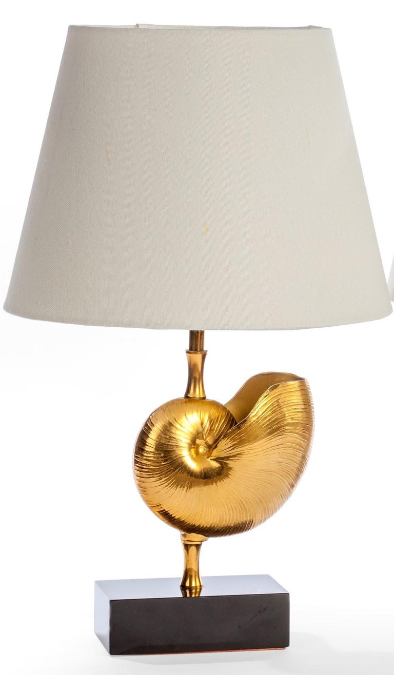 Pair of Mid-Century Modern Bronze Table Lamps Sitting on Marble Base ...
