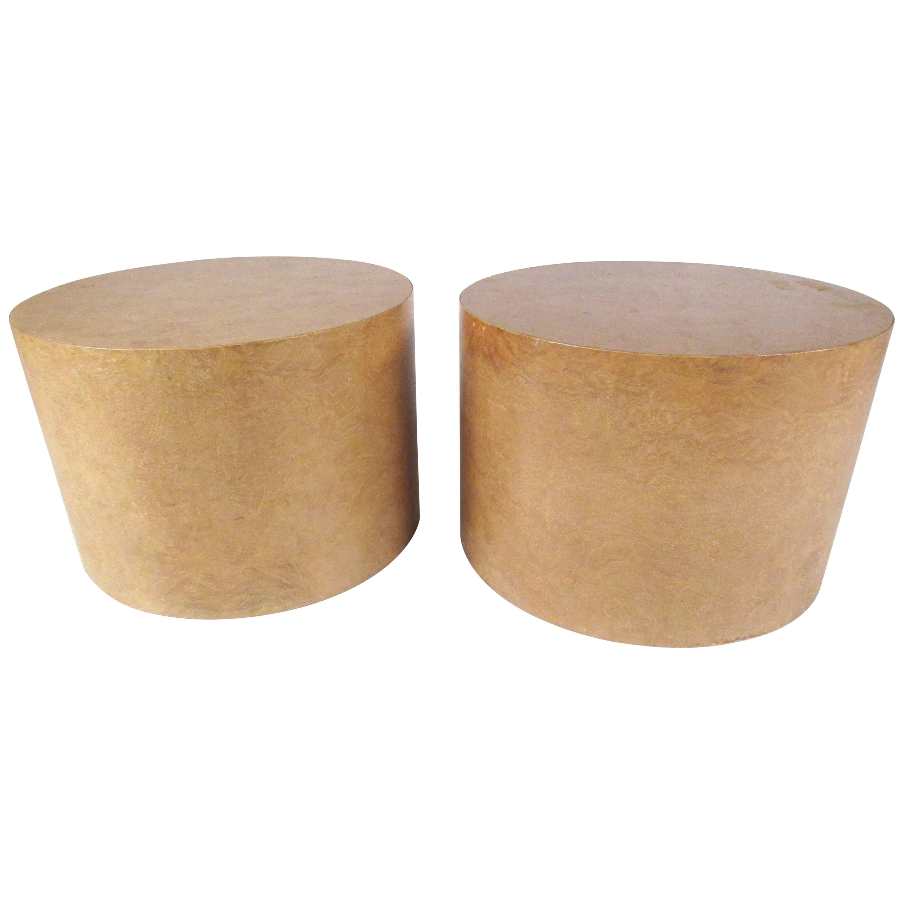 Mid-Century Modern Cylindrical Side Table or Pedestal For Sale at 1stDibs