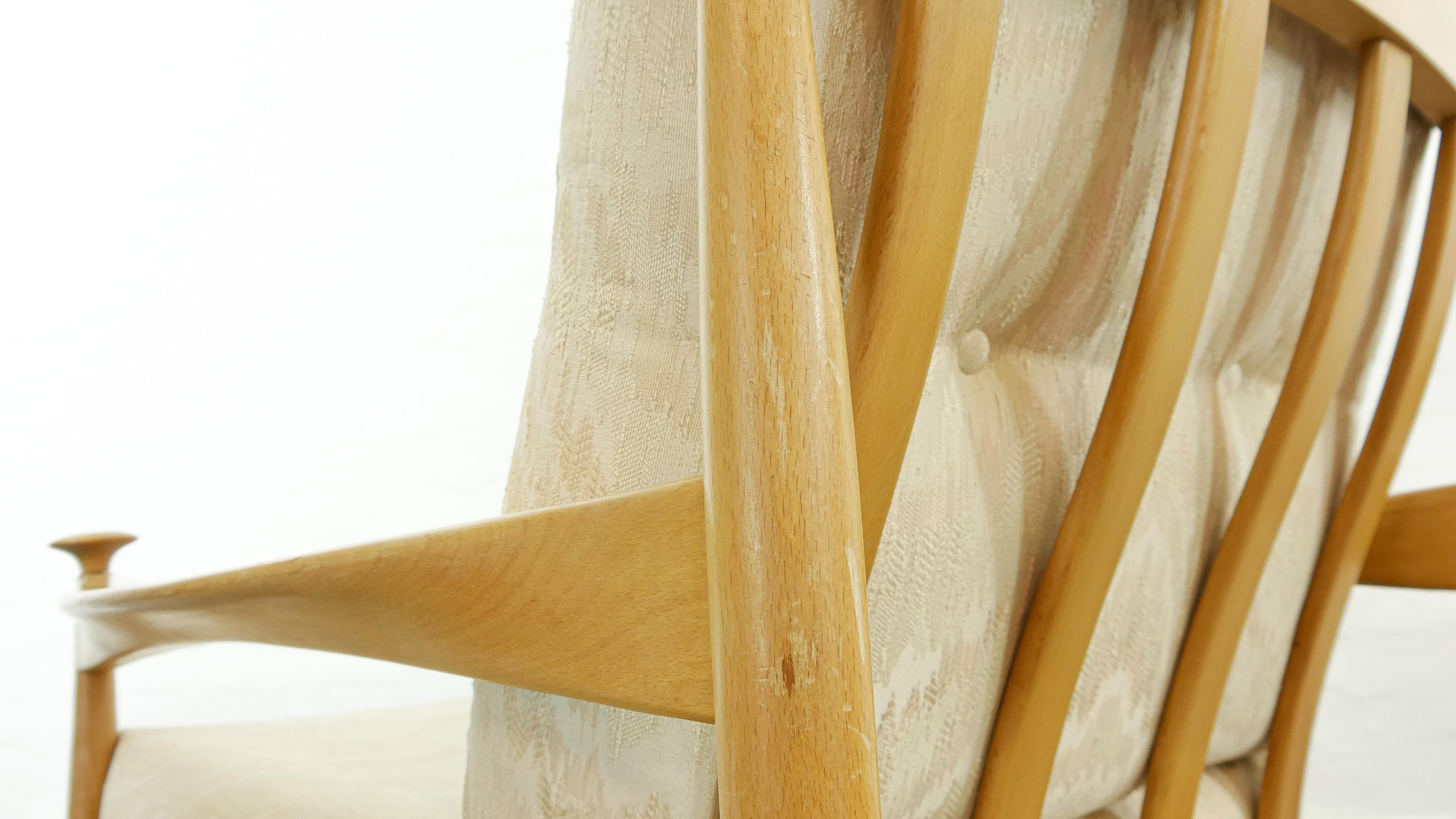 Pair of Mid-Century Modern Easy Chairs in Beechwood Scandinavian, 1960s ...