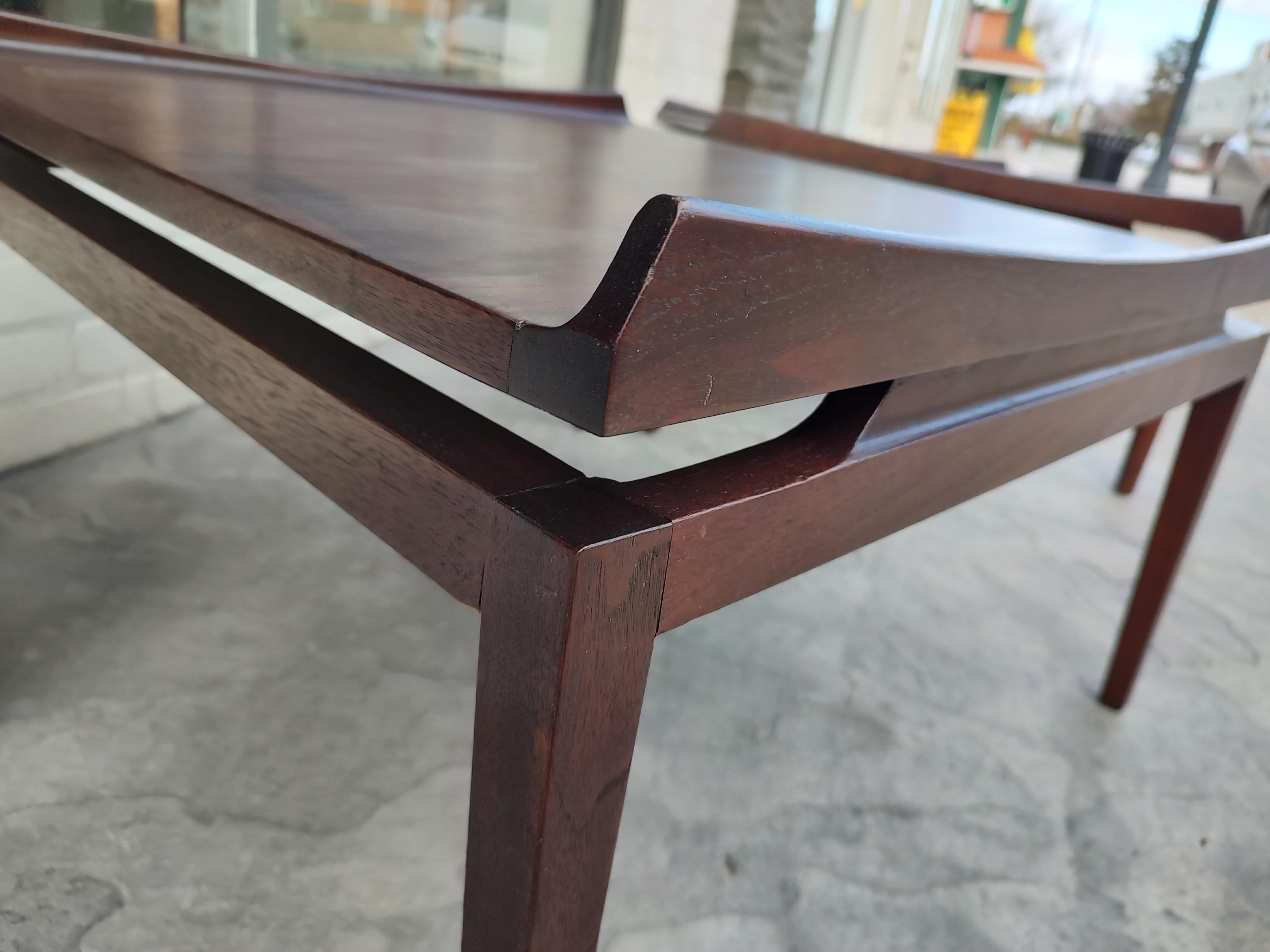 Pair of Mid Century Modern Floating Top End / Cocktail Tables by Jens Risom For Sale at 1stDibs