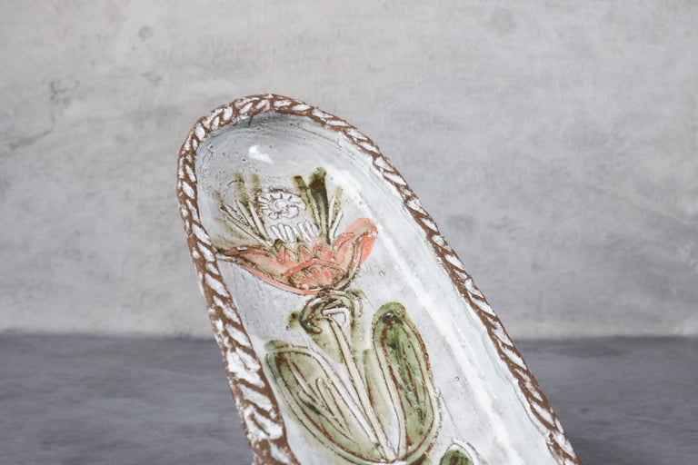 Pair of Mid-Century Modern French Ceramic Decorative Trays Albert Thiry ...