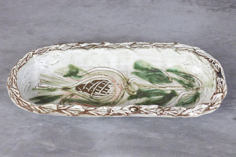 Pair of Mid-Century Modern French Ceramic Decorative Trays Albert Thiry ...