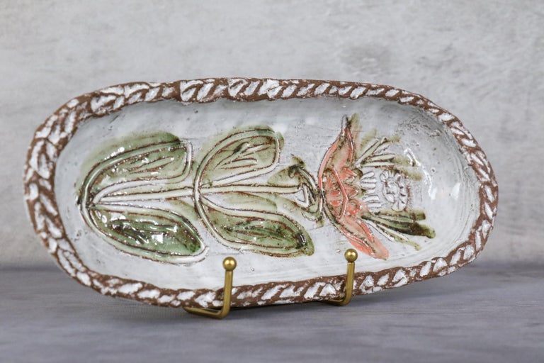 Pair of Mid-Century Modern French Ceramic Decorative Trays Albert Thiry ...