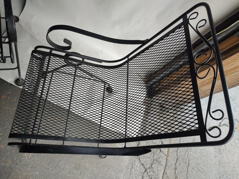 Pair of Mid-Century Modern Garden Spring Mesh Lounge Chairs by Russell ...