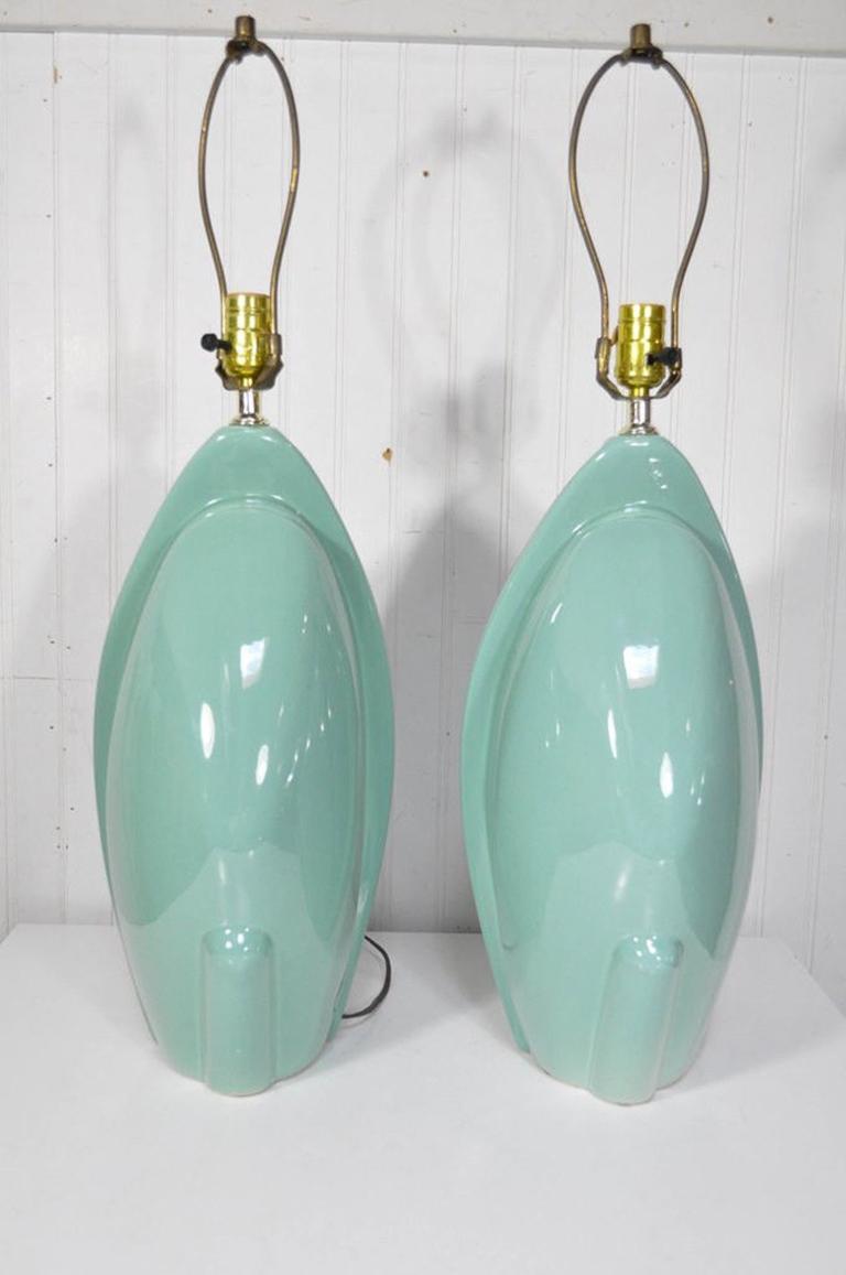 Pair of Mid-Century Modern Hollywood Regency Ceramic Art Pottery Harris ...