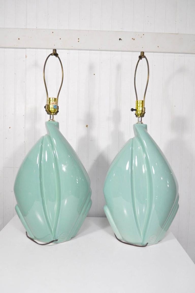 Pair of Mid-Century Modern Hollywood Regency Ceramic Art Pottery Harris ...