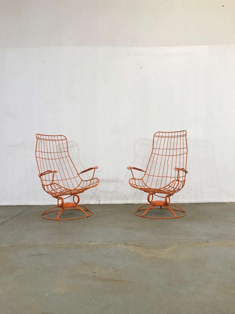 Pair of Mid-Century Modern Homecrest Siesta Swivel Rocker Patio Lounge ...