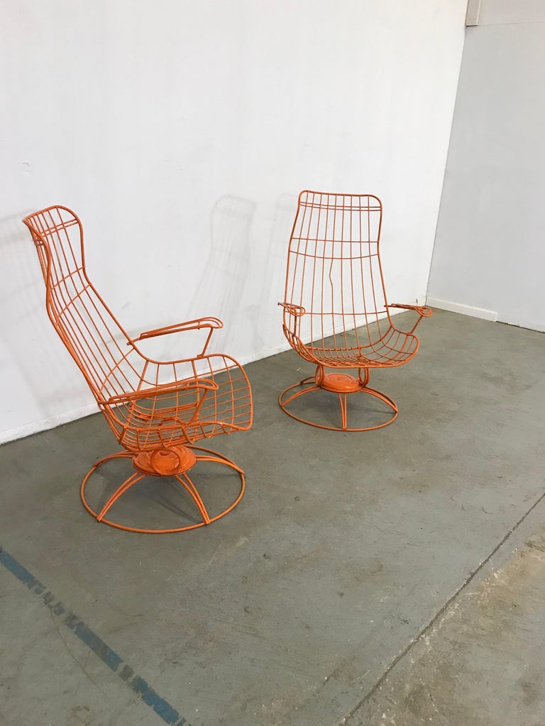 Pair of Mid-Century Modern Homecrest Siesta Swivel Rocker Patio Lounge ...