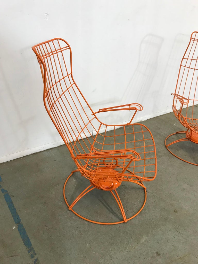 Pair of Mid-Century Modern Homecrest Siesta Swivel Rocker Patio Lounge ...