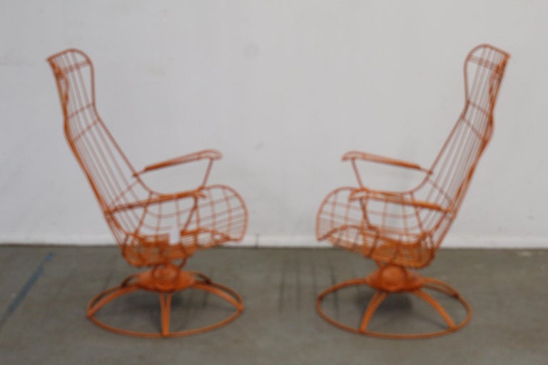 Pair of Mid-Century Modern Homecrest Siesta Swivel Rocker Patio Lounge ...