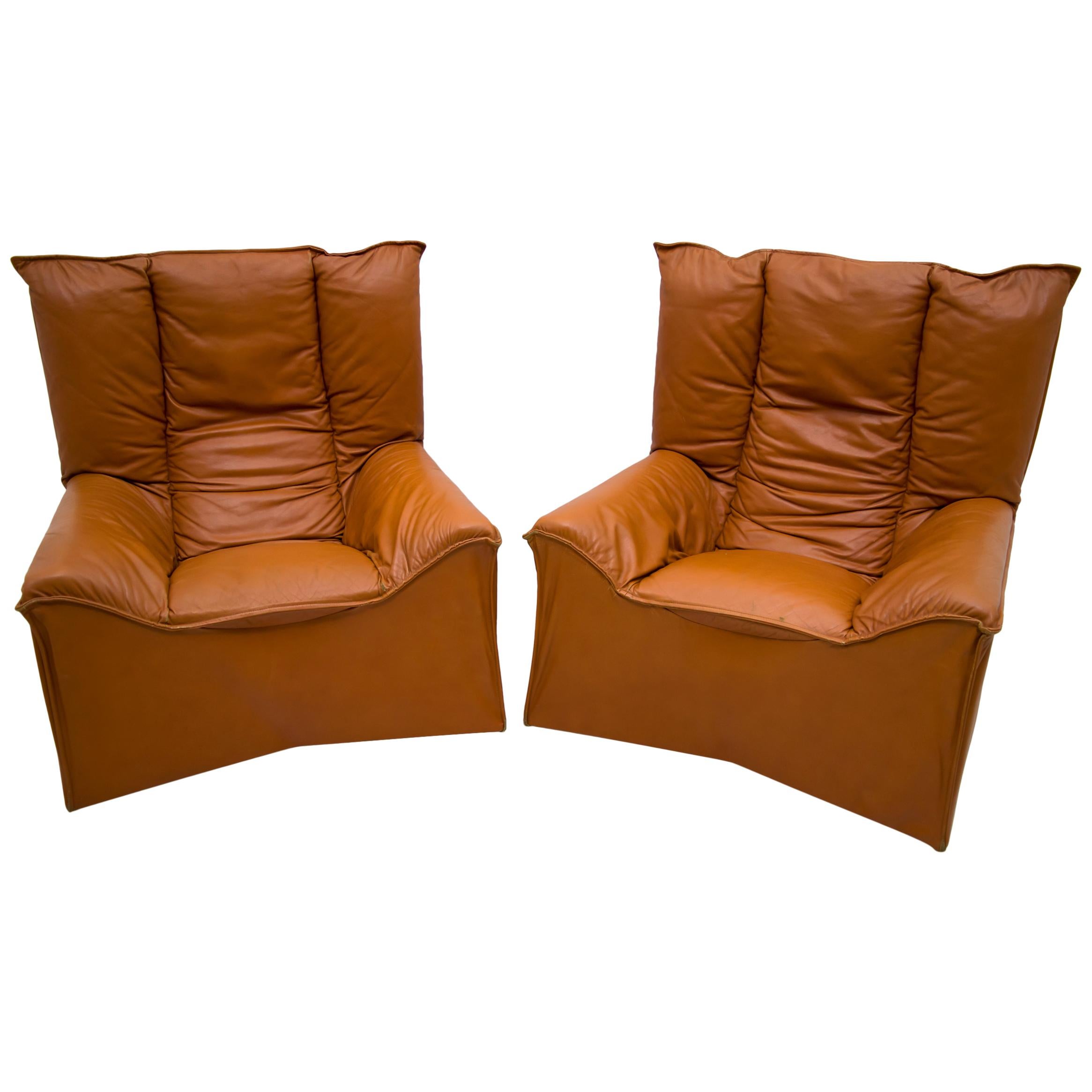 Mid-Century Modern Italian Real Leather Sofa by Cinova, 1964s at 1stDibs