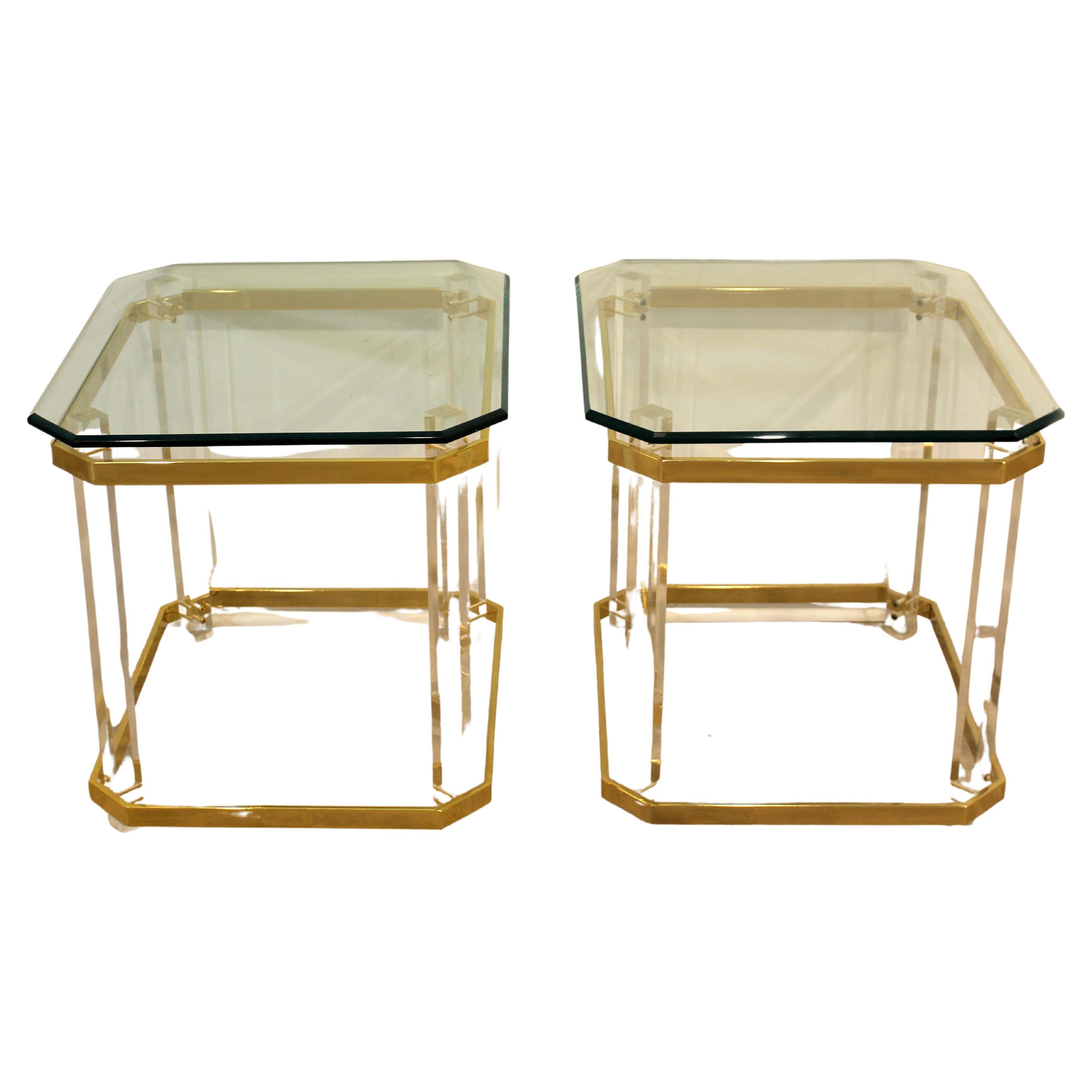 Gorgeous Pair of Enrique Garcel Bone Neoclassical Side End Tables Mid ...