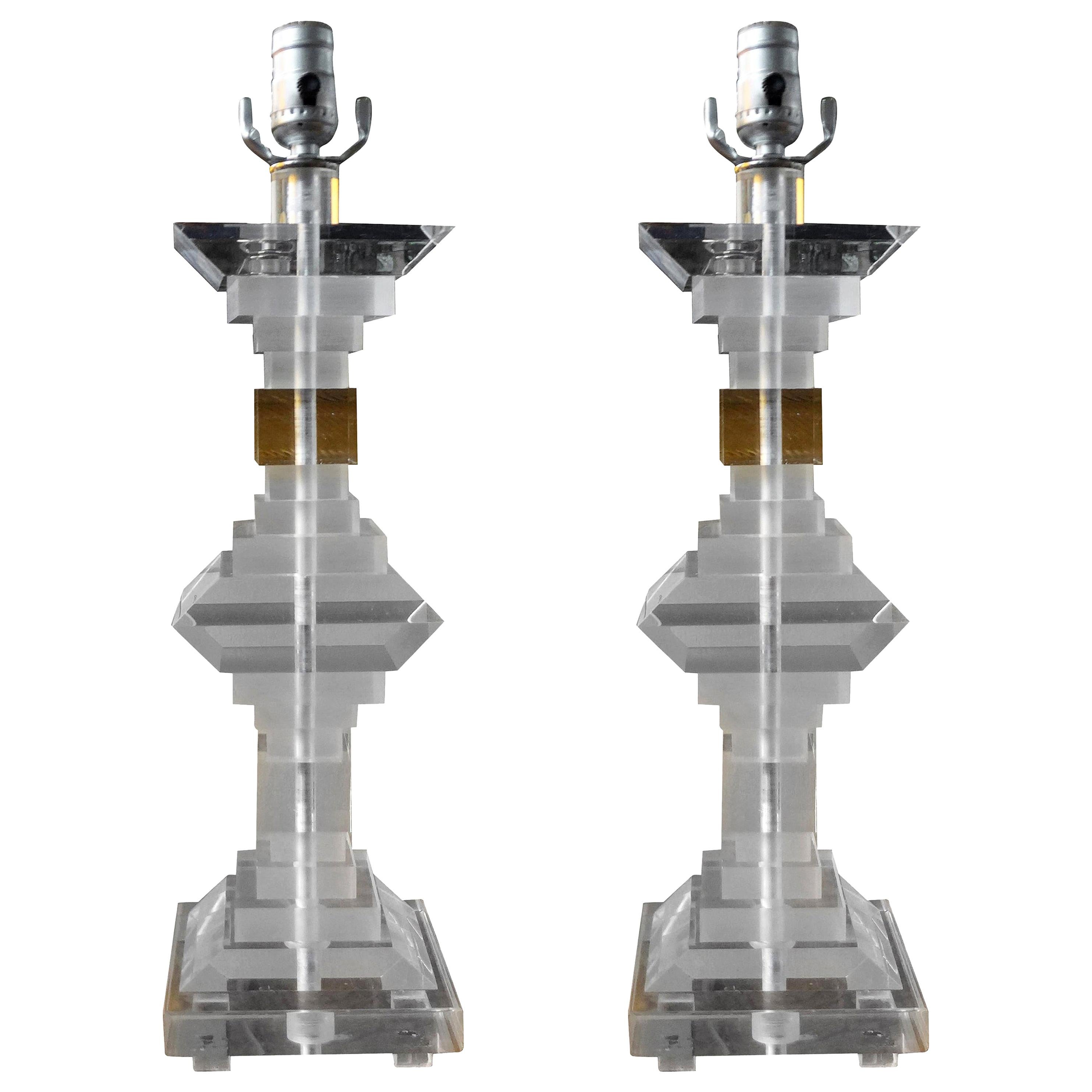 DNA Lucite Lamp, Mid-Century at 1stdibs