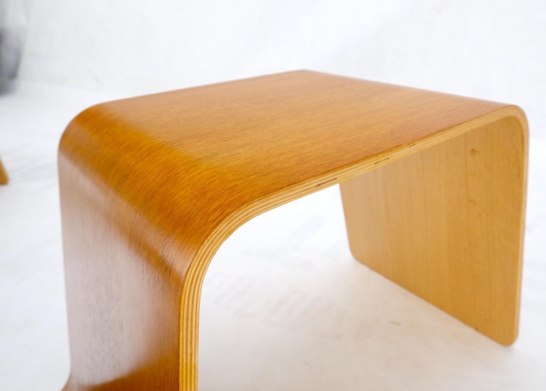 Pair of Mid-Century Modern Molded Plywood End Tables Magazine Racks ...