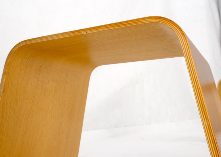 Pair of Mid-Century Modern Molded Plywood End Tables Magazine Racks ...