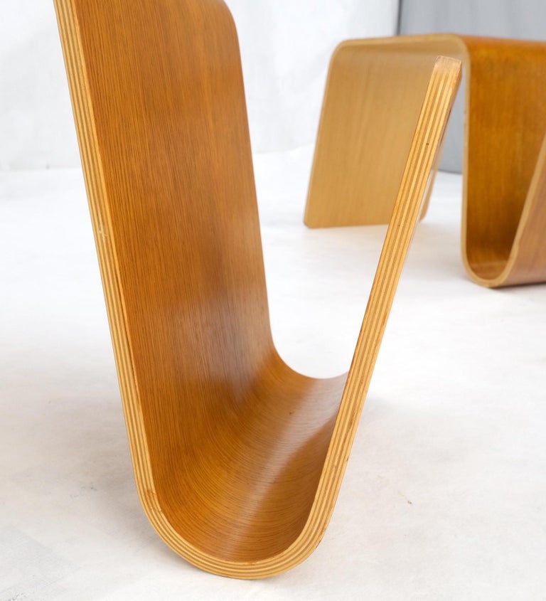 Pair of Mid-Century Modern Molded Plywood End Tables Magazine Racks ...