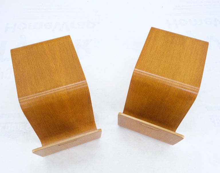 Pair of Mid-Century Modern Molded Plywood End Tables Magazine Racks ...