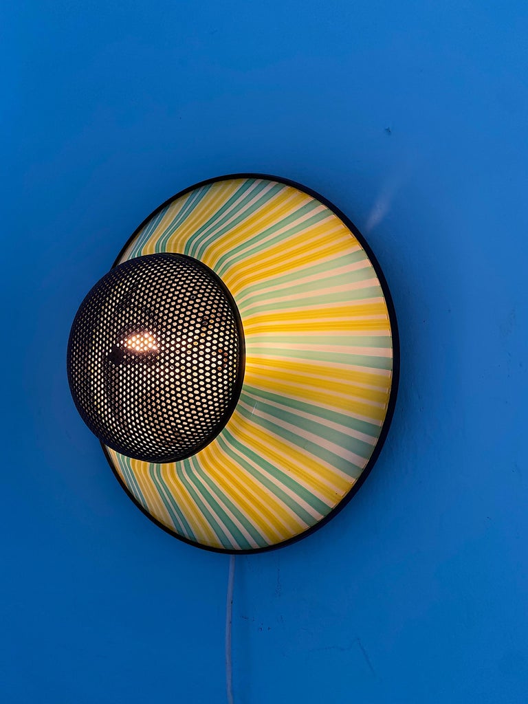 Pair of Mid-Century Modern Murano Glass Wall Scones For Sale at 1stDibs