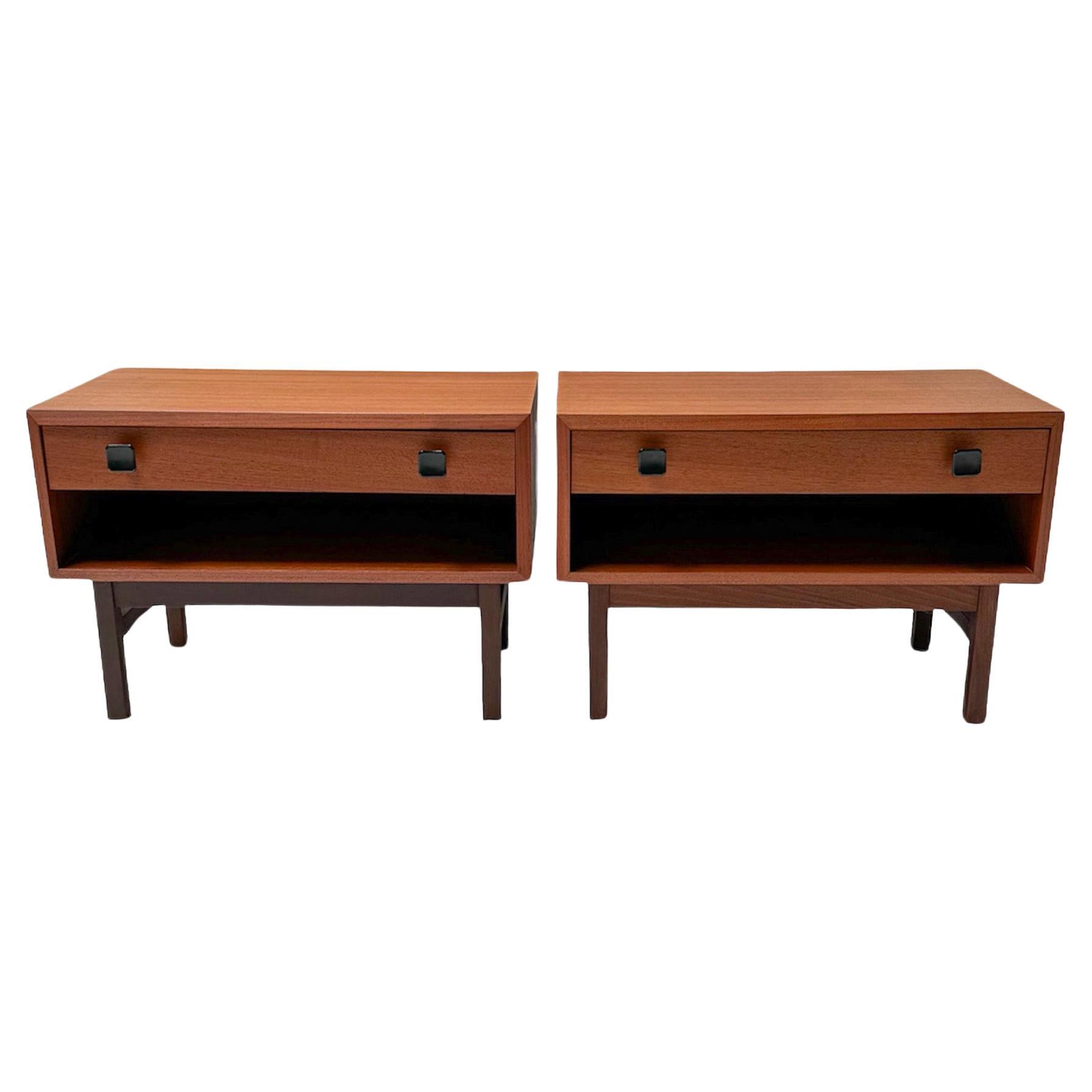 Mid Century Modern Plastic + ROSEWOOD NIGHTSTANDS / Bedside Tables by ...