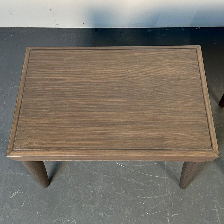 Pair of Mid-Century Modern Paul Frankl Labeled Brown Saltman Side / End ...