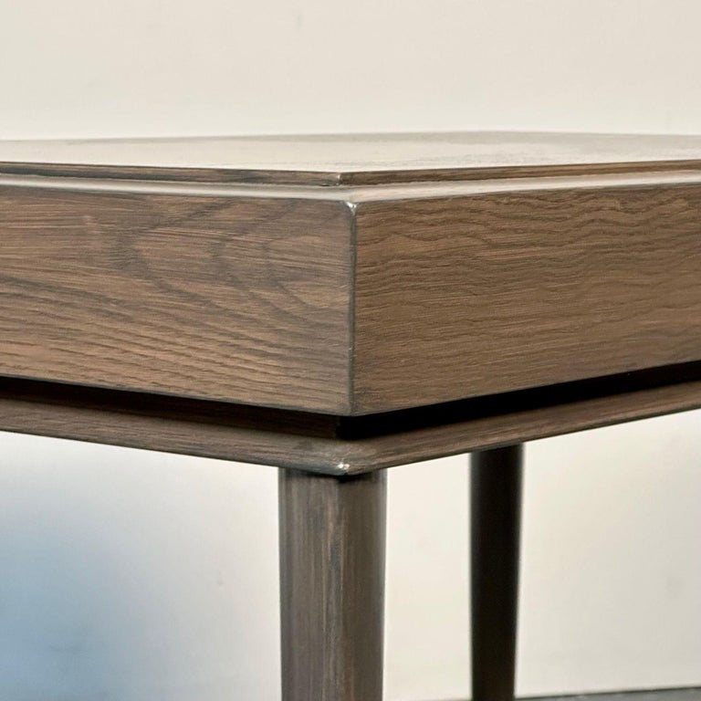 Pair of Mid-Century Modern Paul Frankl Labeled Brown Saltman Side / End ...