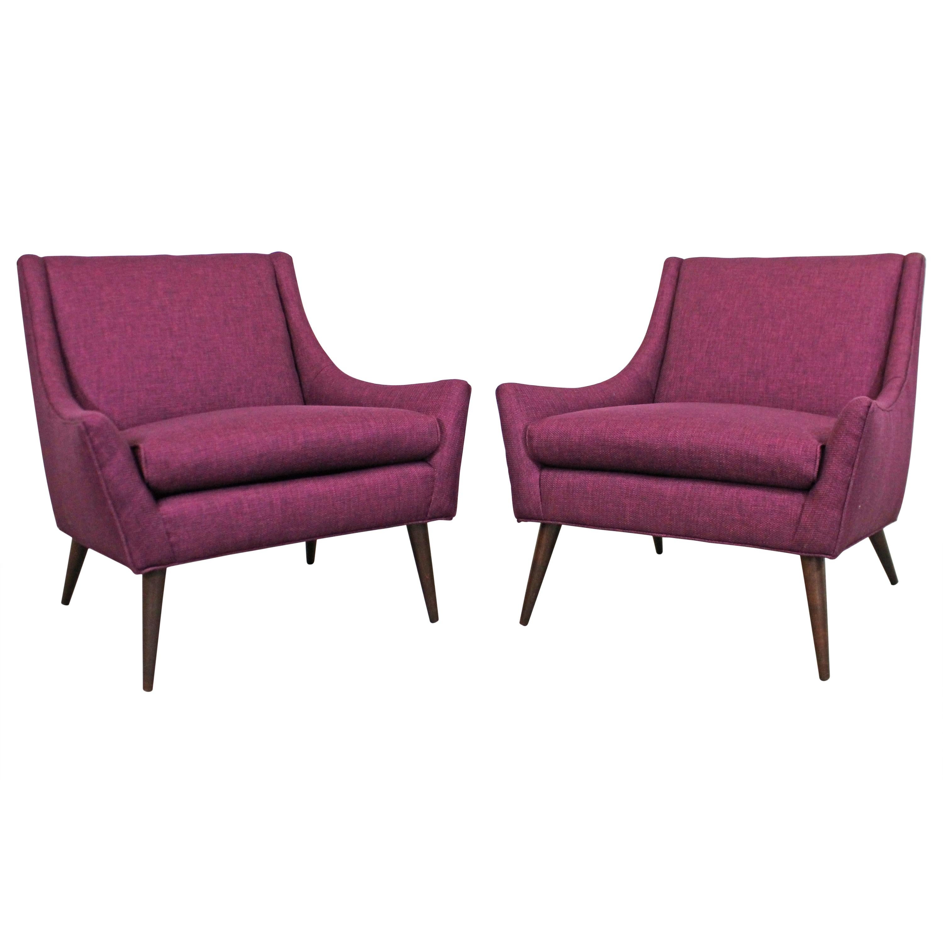 Pair of Mid-Century Modern Paul McCobb Style Lounge Chairs For Sale at ...
