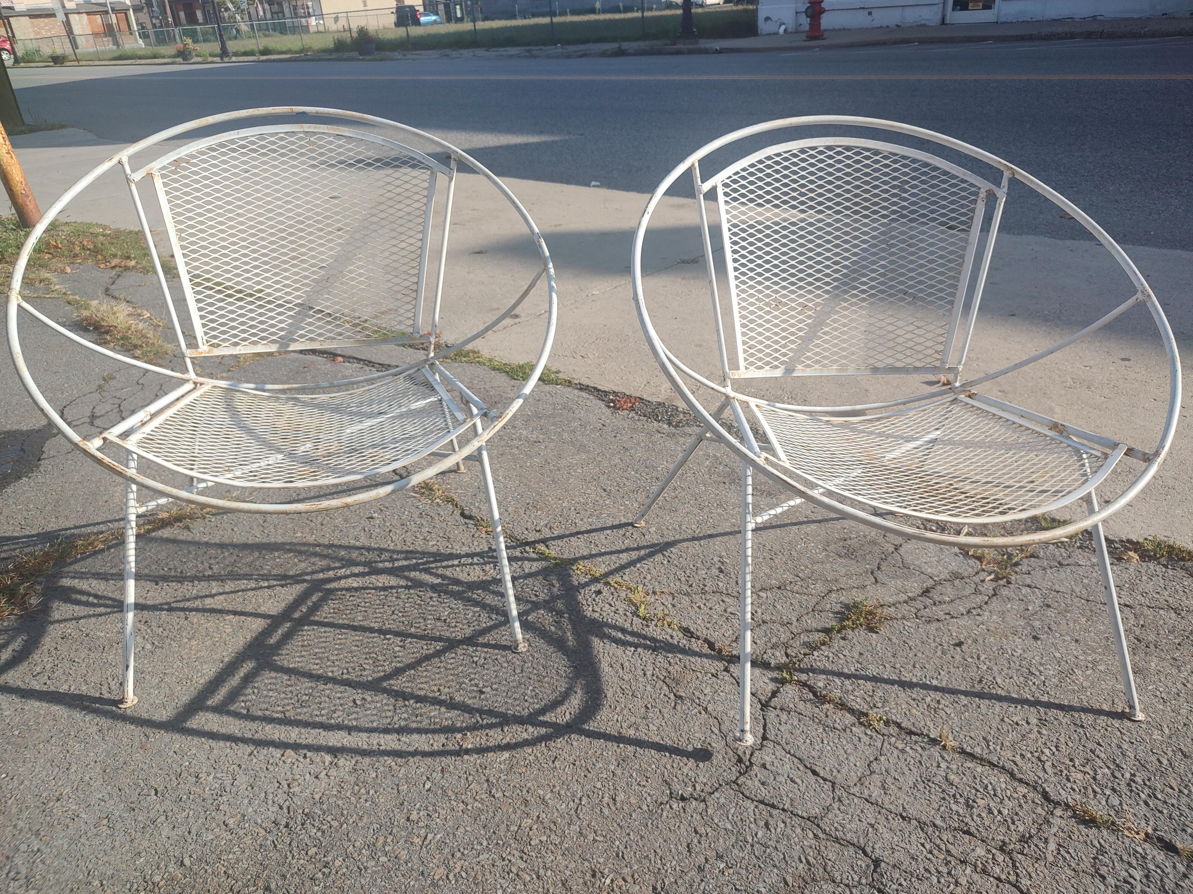 Pair of Mid Century Modern Radar Saucer Chairs by Tempestini for John ...