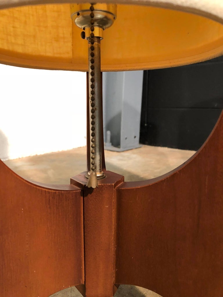 Pair of Mid-Century Modern Sculpted Walnut Table Lamps by Modeline at ...