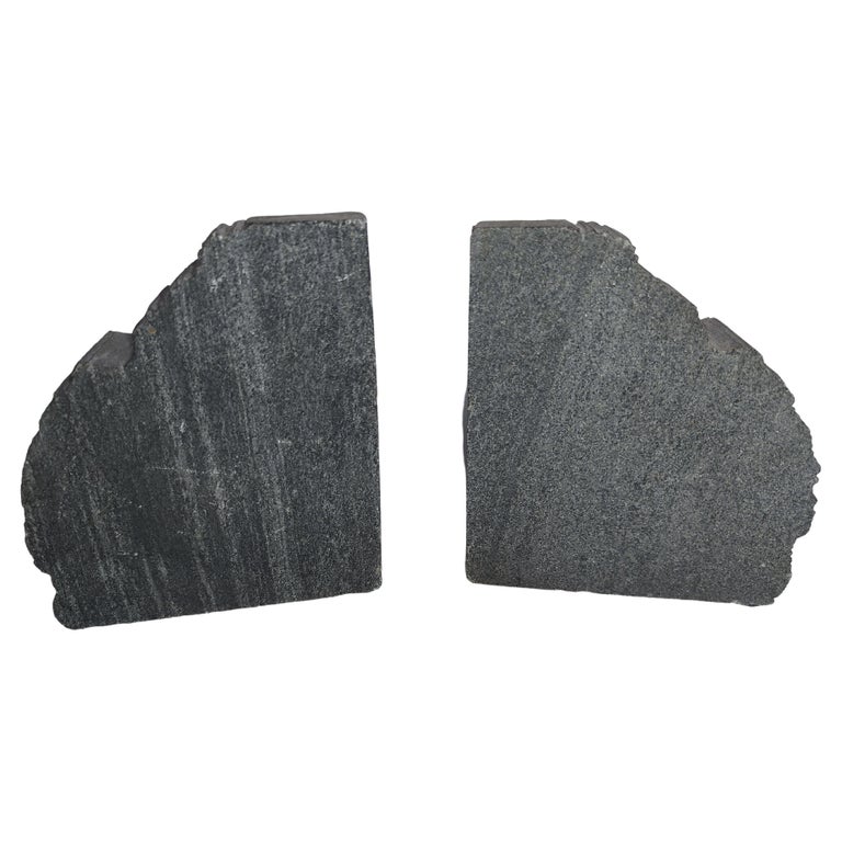 Pair of Mid-Century Modern Sculptural Granite Bookends For Sale at 1stDibs