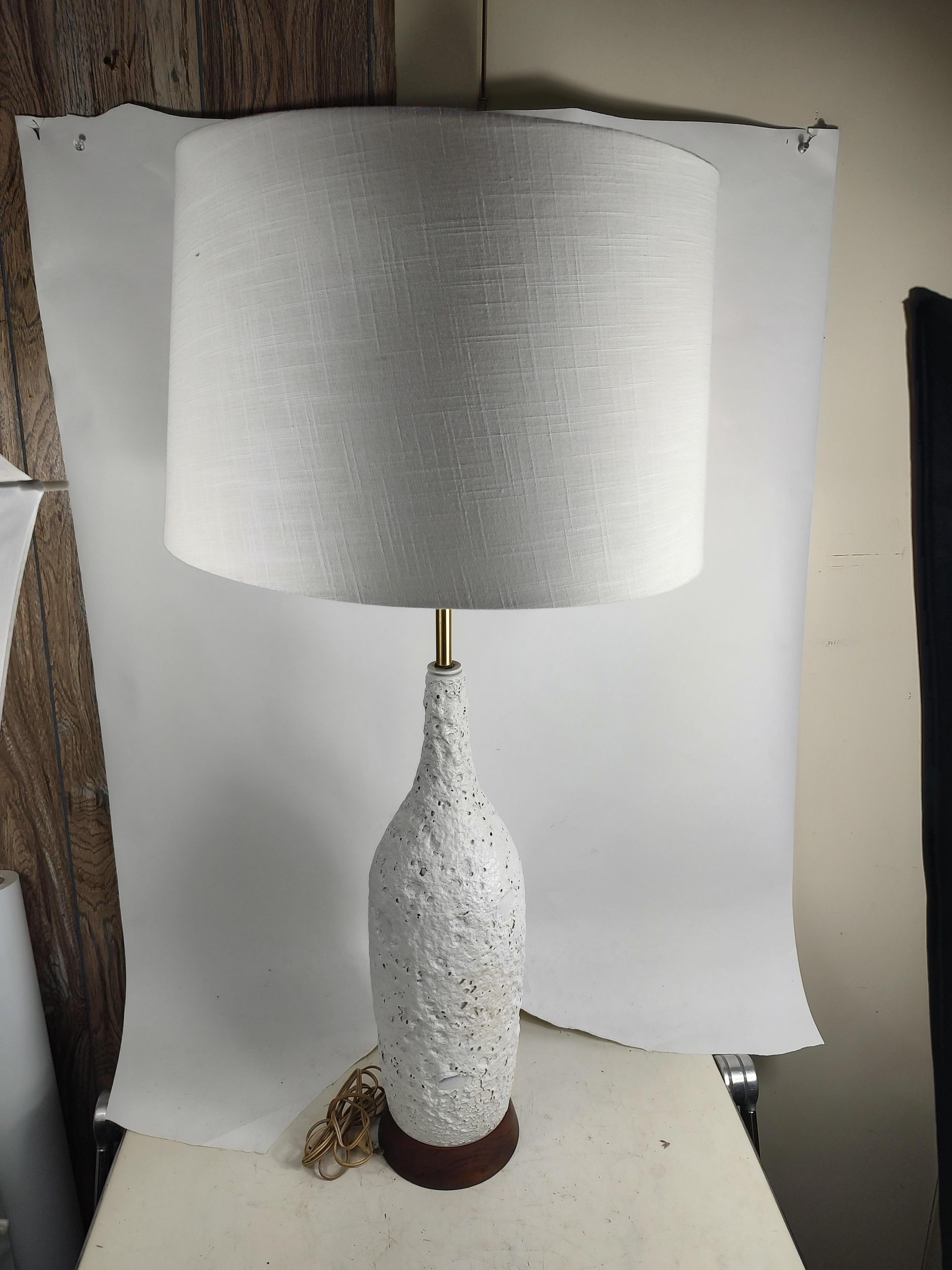 Pair of Mid-Century Modern Sculptural Volcanic Lava Like Textured Table ...