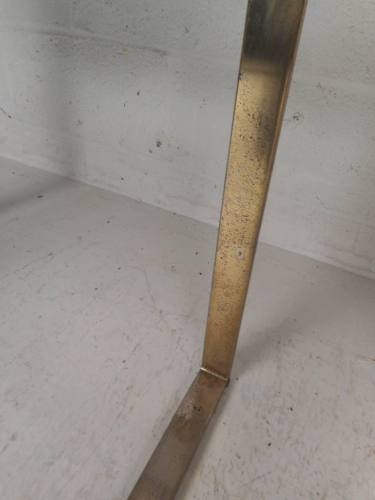 Pair of Mid-Century Modern Sled Leg End Tables For Sale at 1stDibs