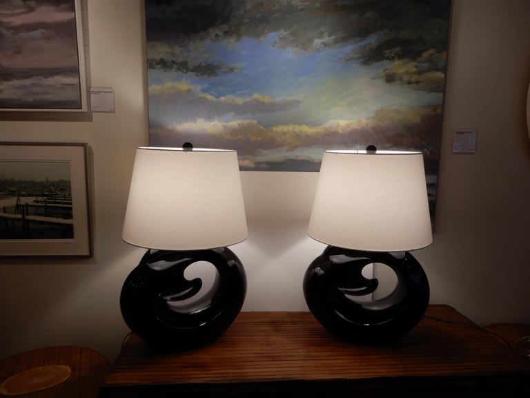Pair of Mid-Century Modern, Statement Table Lamps For Sale at 1stDibs
